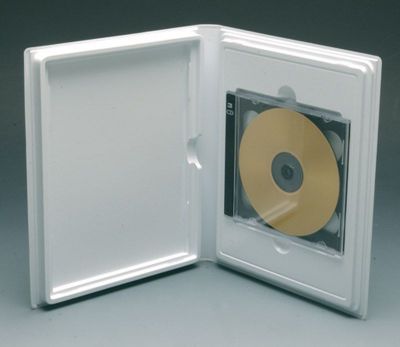Thermoformed box for 1 to 3 CDs without box, 10