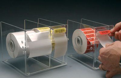 Small acrylic dispensers for barcodes H160xW85 D 180 T 4 mm unit