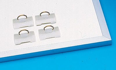 Crochets PVC adhésifs H35xL20mm les 10